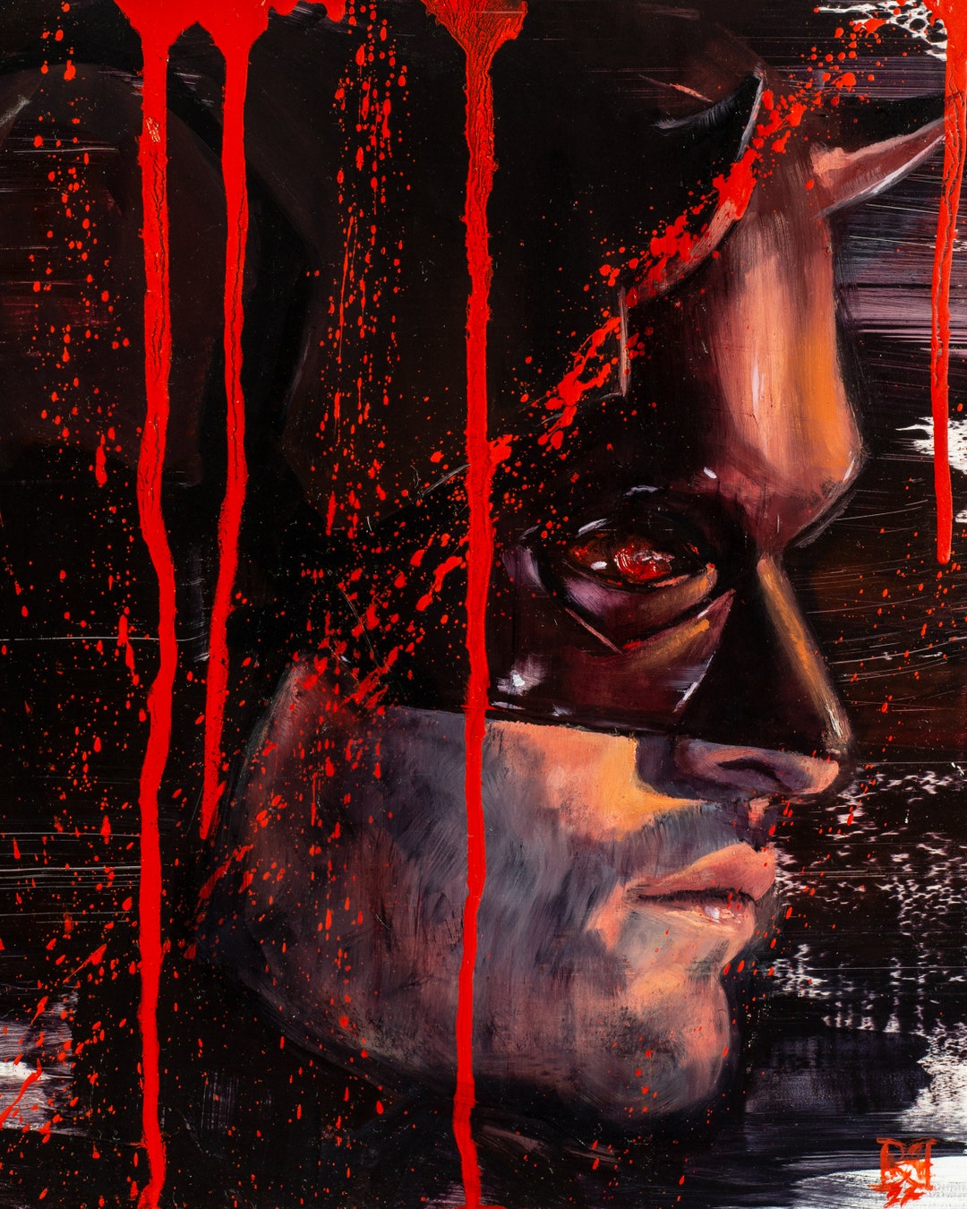 Daredevil II Art Print: Signed Giclée, Charlie Cox, Retro Wall Decor ...