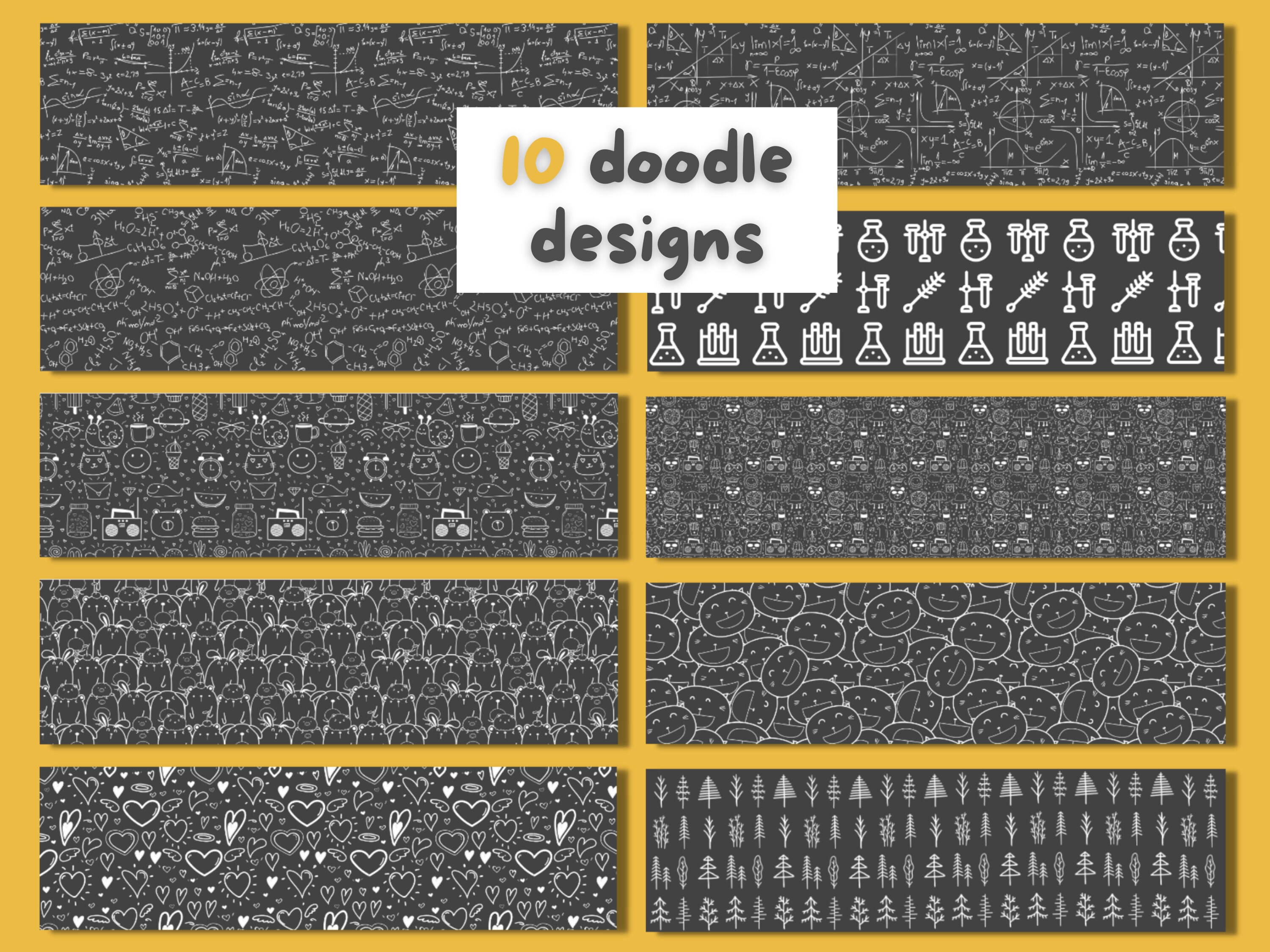 Notion Cover Images for Your Notion Template | Doodle Background ...