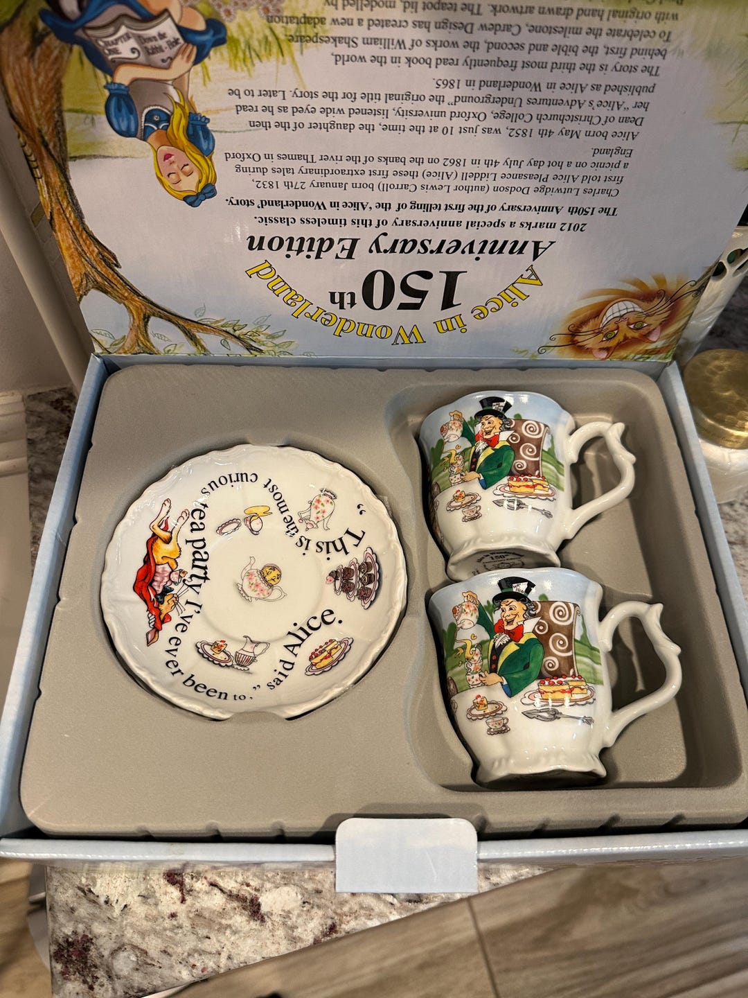 Alice in Wonderland, 150th Anniversary Paul Cardew Tea Cup and Saucer ...
