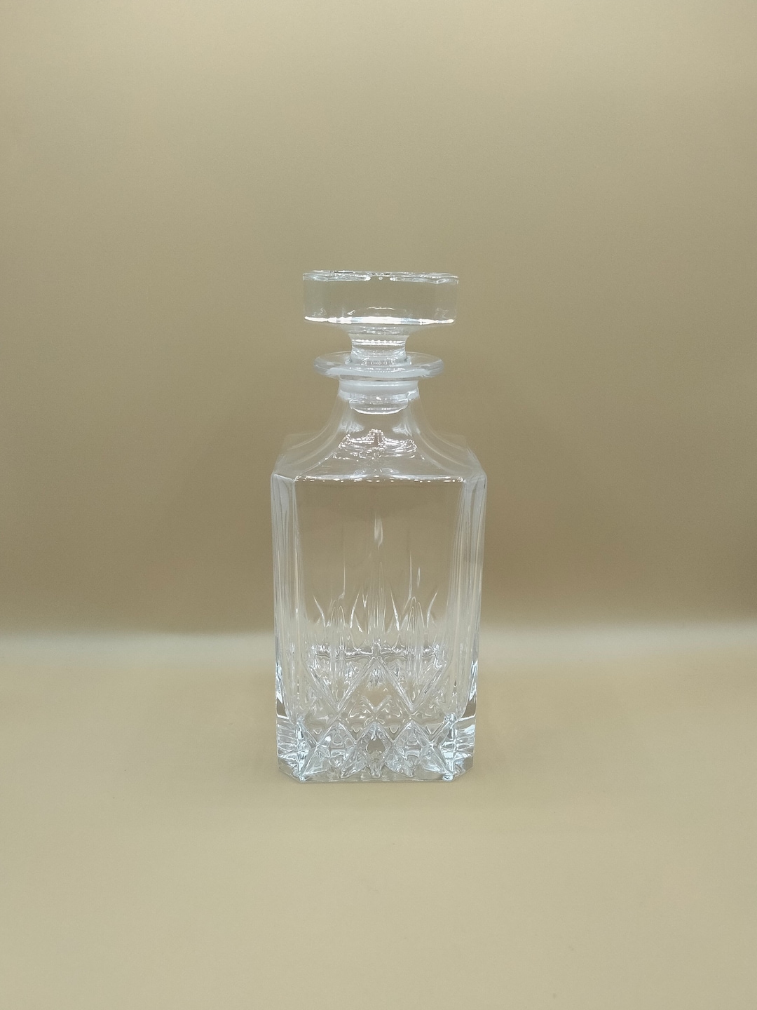 Vintage Pressed Glass Whiskey Decanter - Etsy