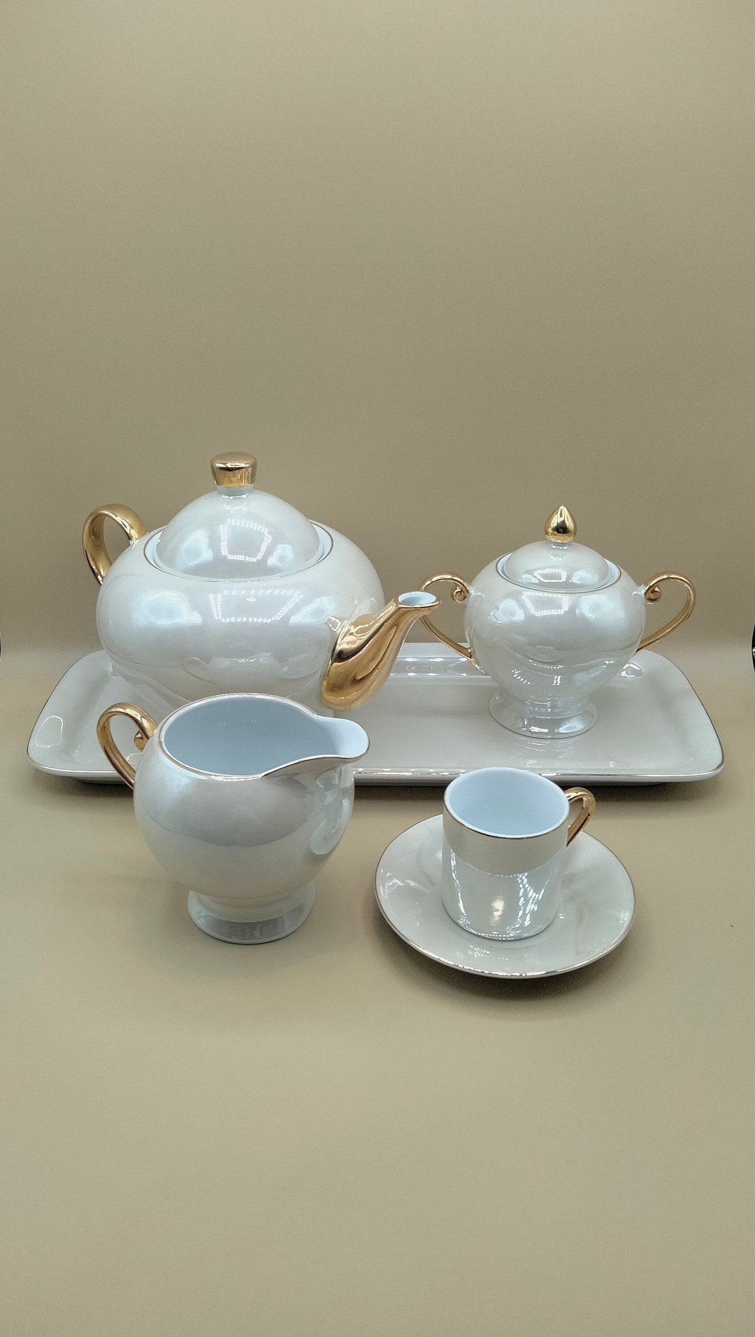 I. Godinger & Company Lusterware Teapot Set - Etsy
