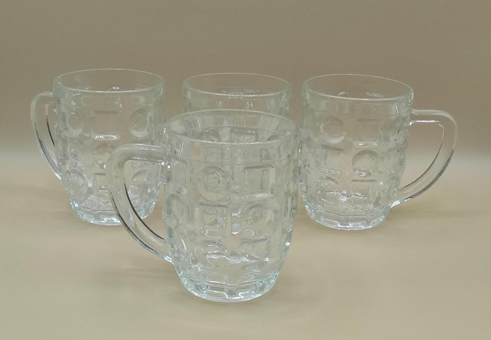 Vintage Italy Dimple Thumbprint Beer Stein Mugs Set of 4 - Etsy