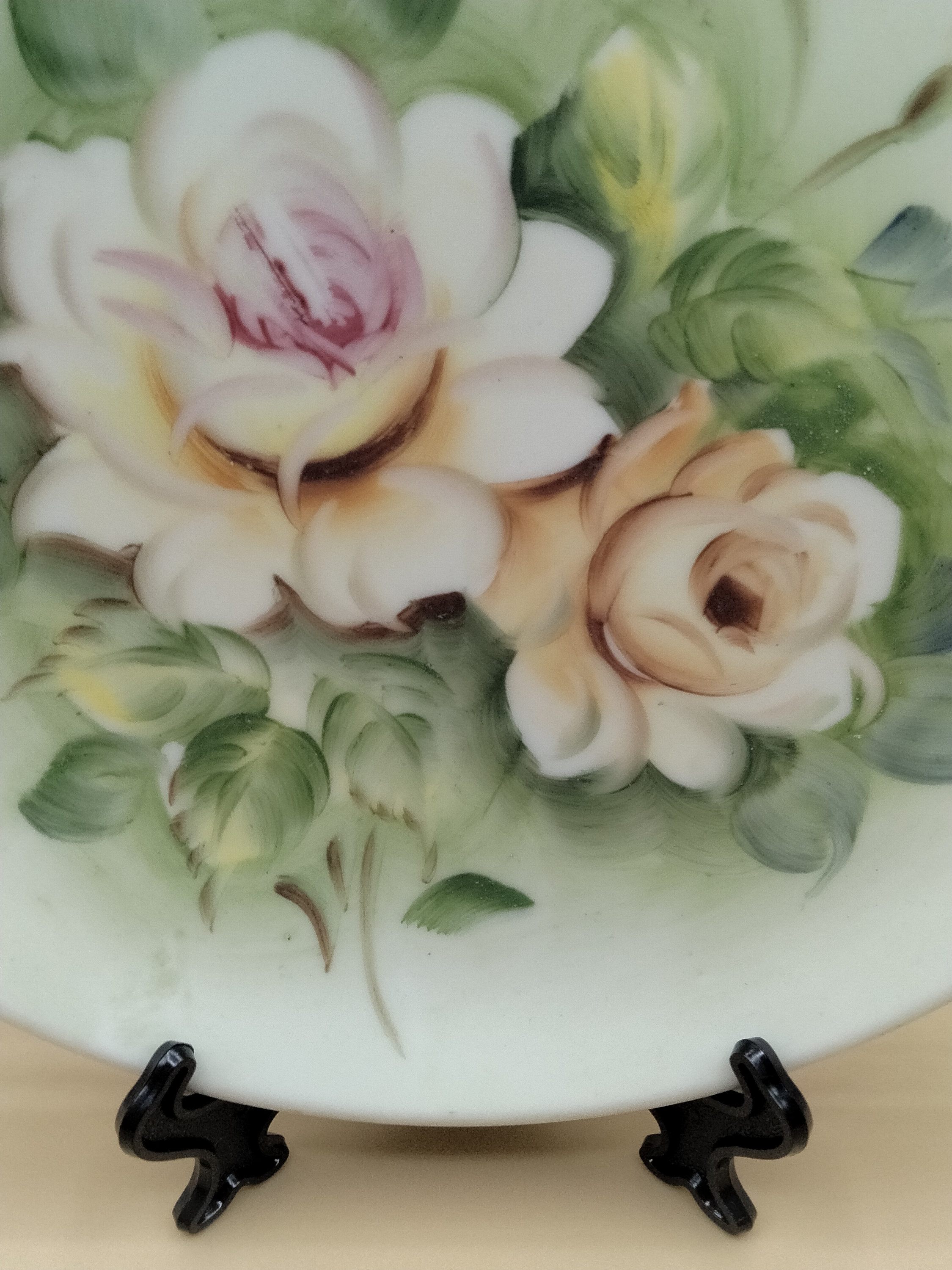 Vintage Lefton Hand Painted Floral Wall Art Plates Set of 2 - Etsy
