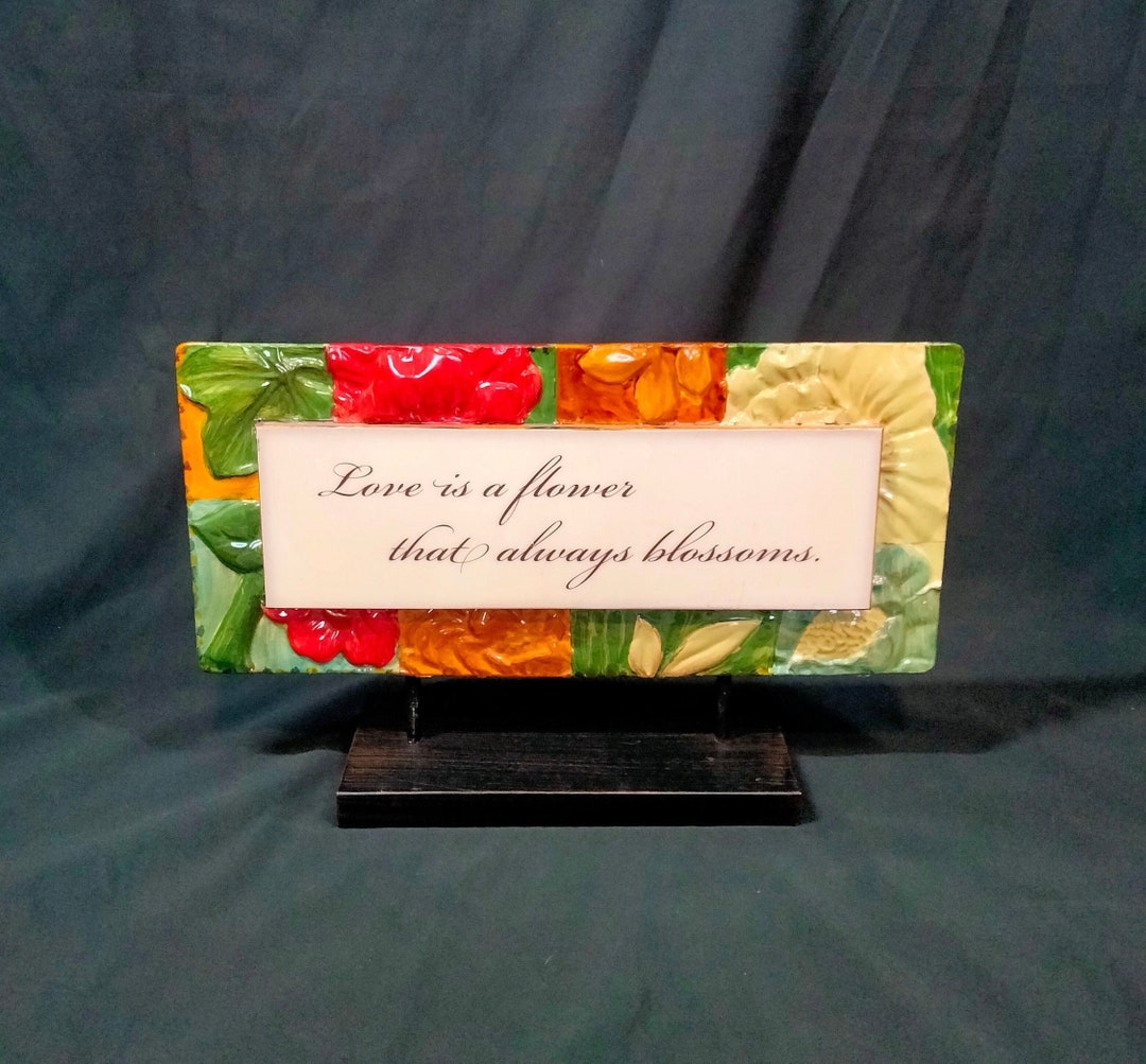 Vintage Floral Sign With Quote Love is a Flower Home Decor - Etsy