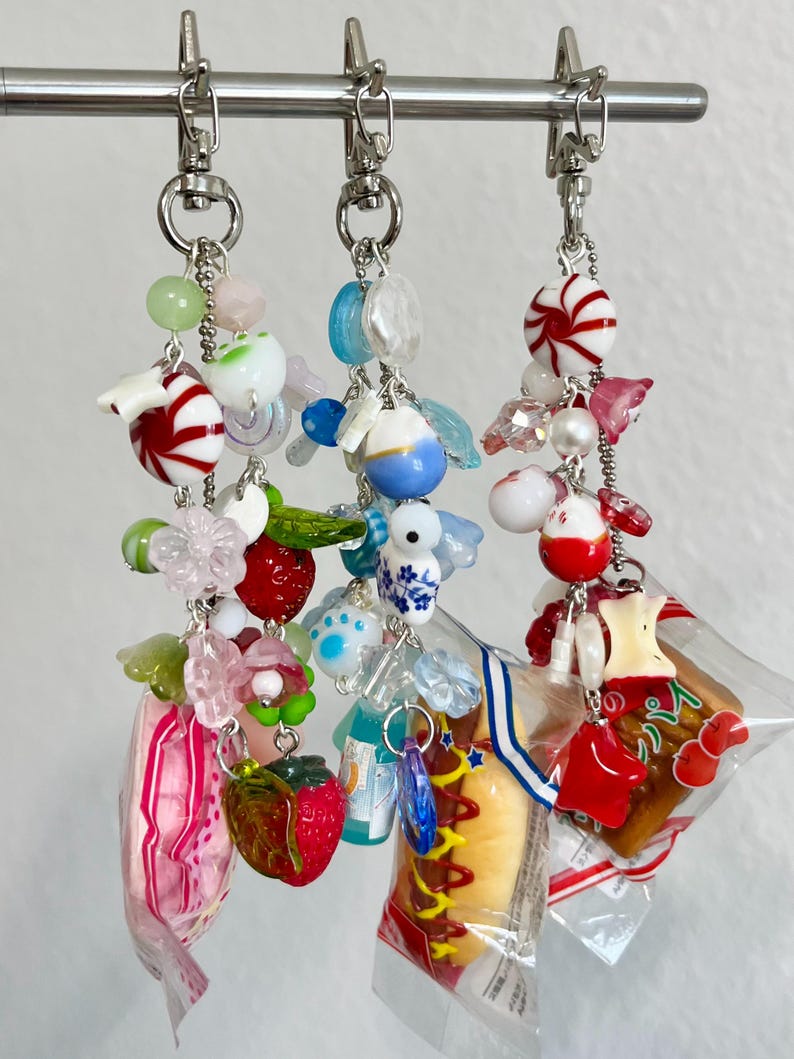 Handmade Kawaii Japanese Gashapon Gachapon Mini Food Trinket Beaded ...