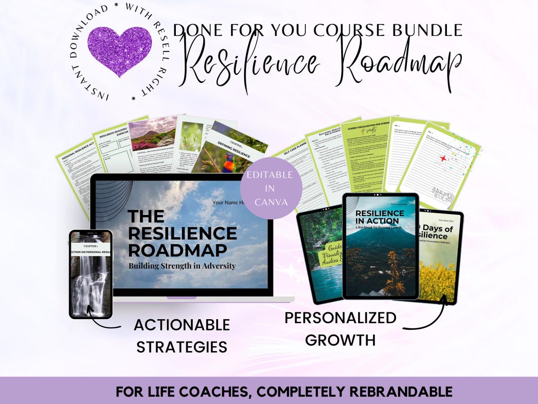 Resilience Coaching Toolkit: Ebook, Workbook, Journal, Affirmations (canva Template) - Etsy