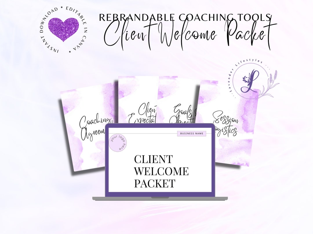 Client Welcome Packet Template, Life Coach Welcome Packet, New Client ...