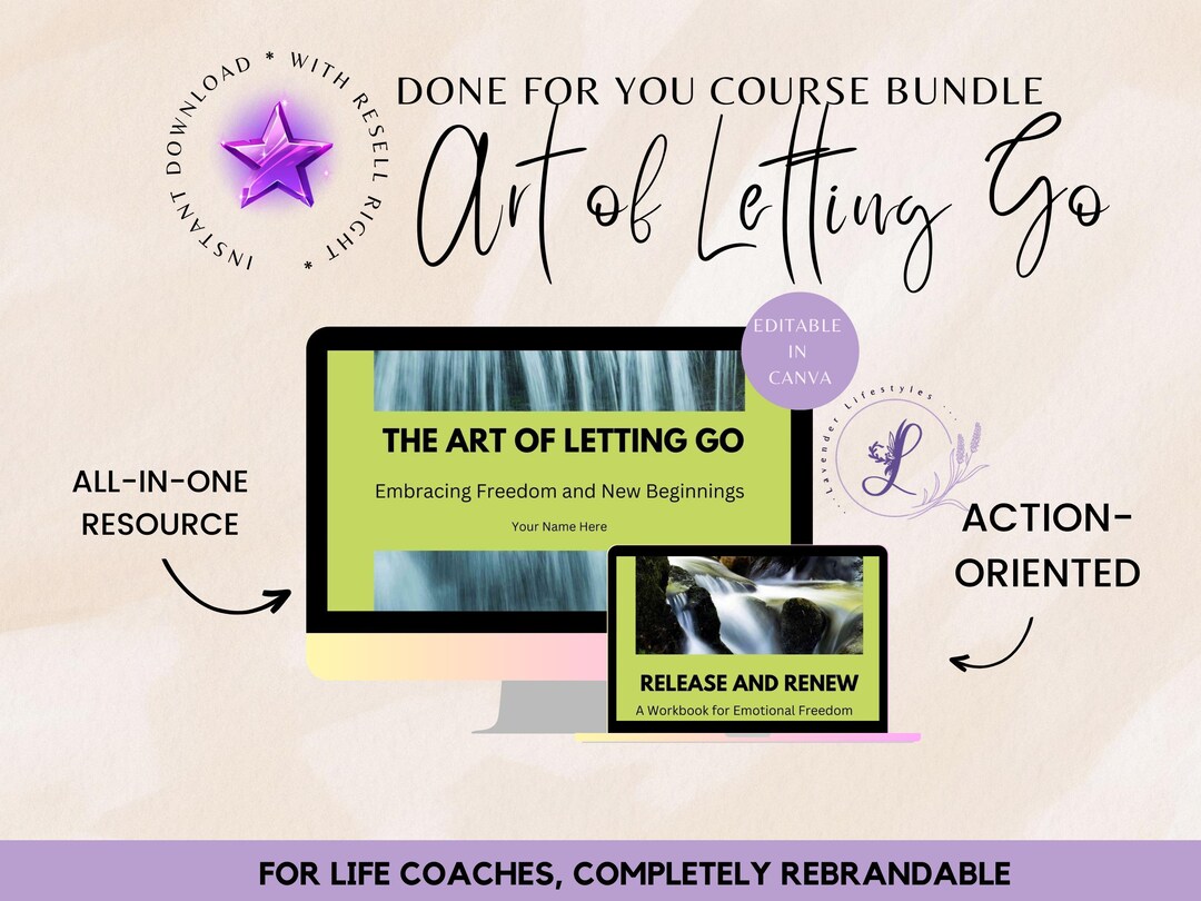 Letting Go Mastery Kit: PLR Life Coaching Program (canva Template) - Etsy