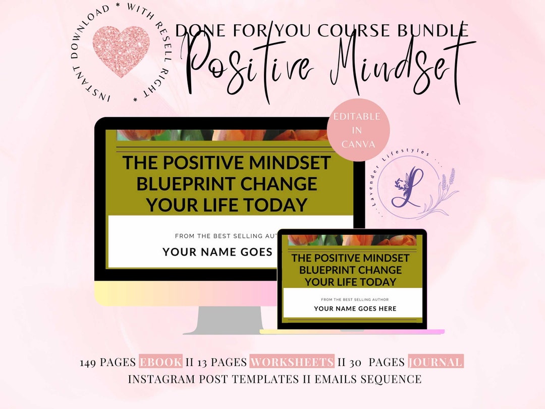 Positive Mindset Life Coaching Program: Ebook & Workbook (canva ...