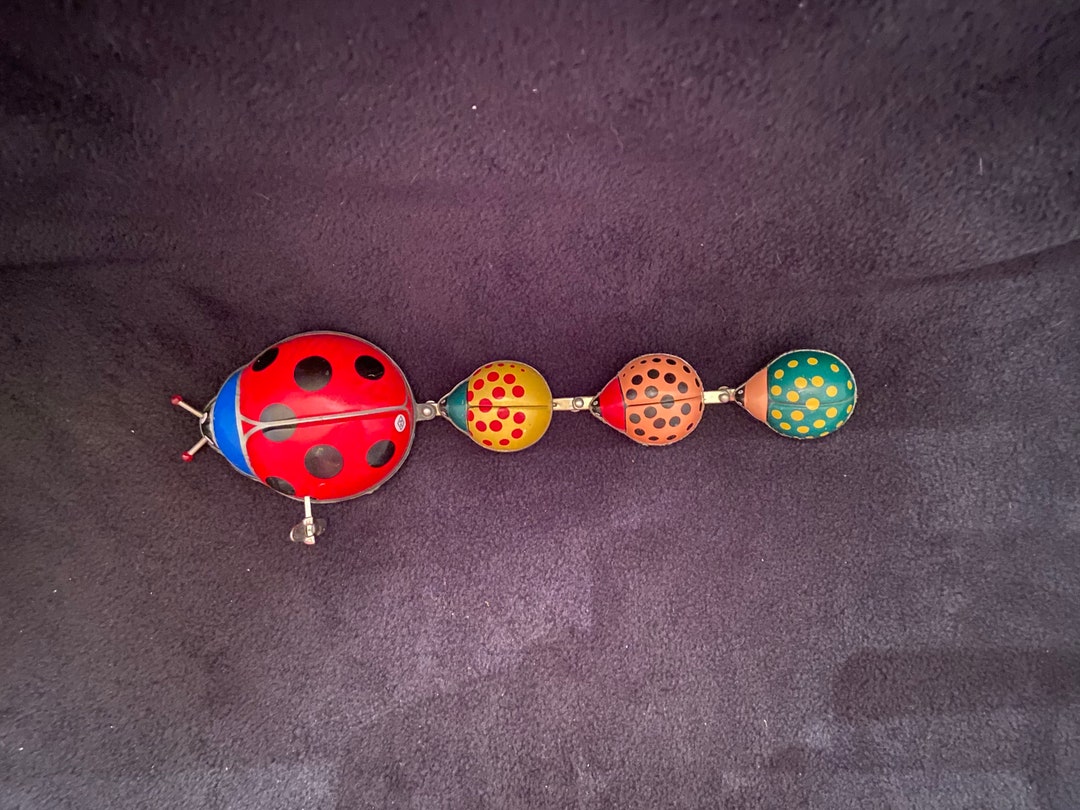 Vintage 1960s Ladybug Family Parade Tin Litho Wind up Toy-works!-euc - Etsy