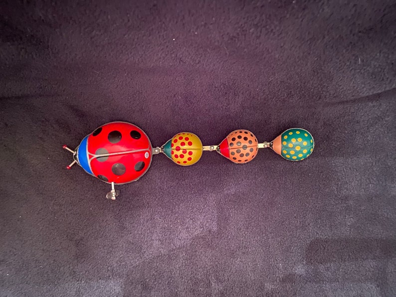 Vintage 1960s Ladybug Family Parade Tin Litho Wind up Toy-works!-euc - Etsy