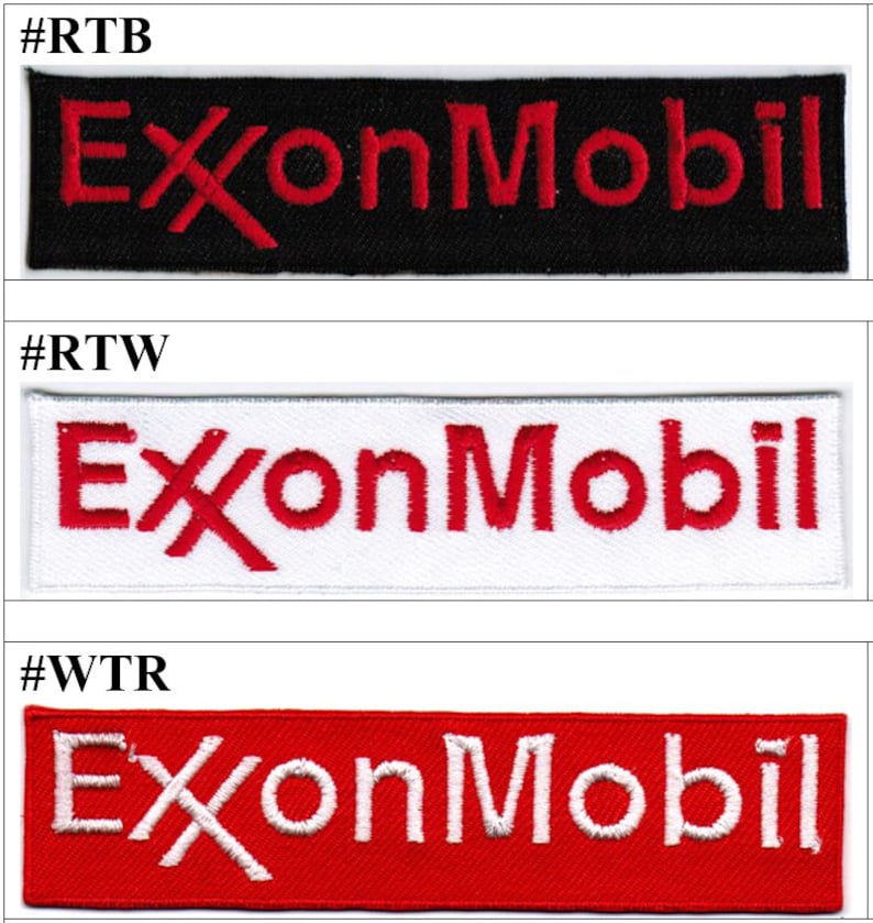 Exxon Mobil Oil and Gas Car Motor Racing Badge Iron on Embroidered ...