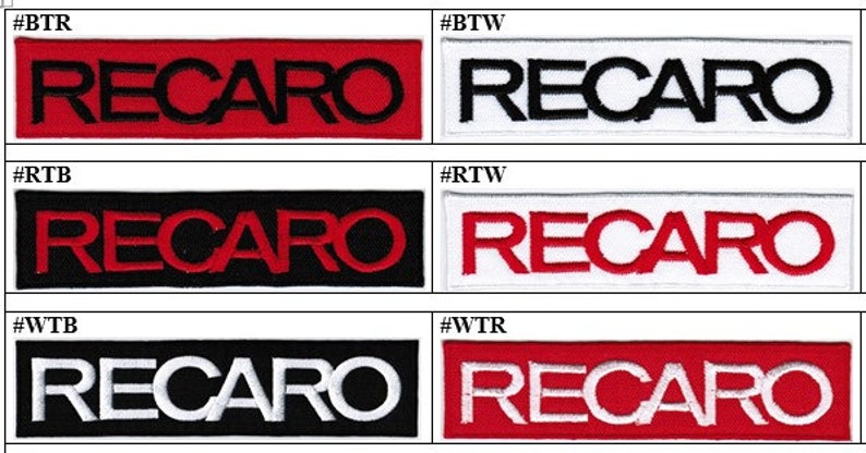 Recaro Motorcycle Sport Seating Bike Car F1 Racing Badge Iron on ...