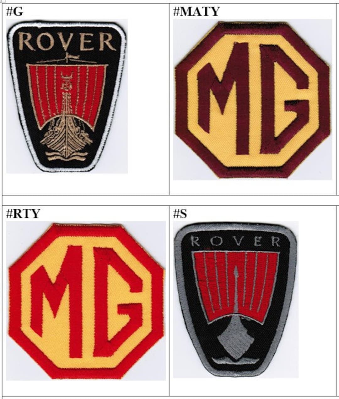 MG Rover Motor Company Automaker Car Racing Badge Iron on Embroidered ...
