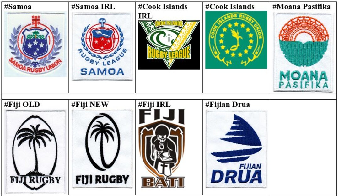 Fijian Drua Moana Pasifika Fiji Samoa Tonga Cook Islands Rugby Badge ...