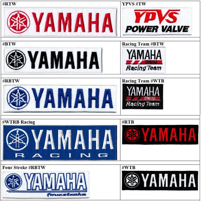 Yamaha Marine Fishing Outboards Motorcycle Racing Four Stroke YPVS Power Valve Badge Iron on ...