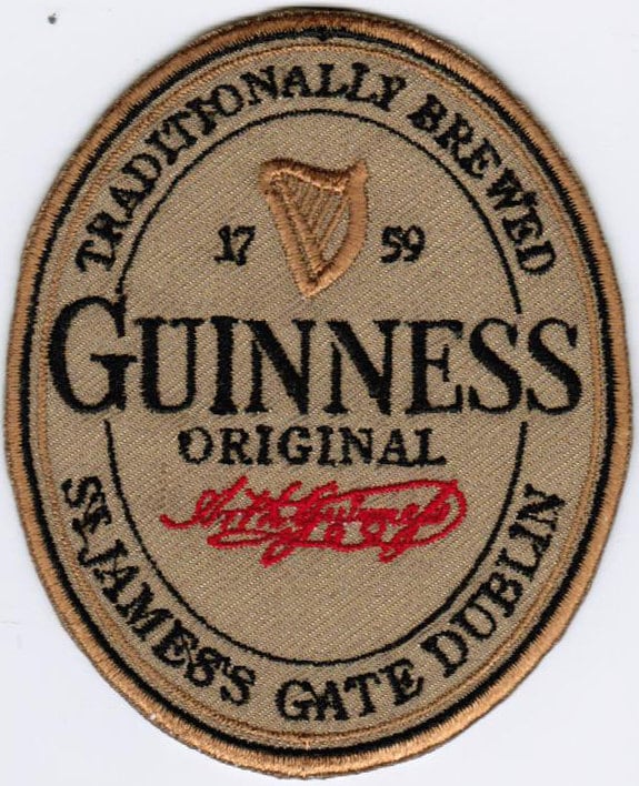 Guinness Beer Dry Stout Beverage Alcohol Drink Badge Iron on ...