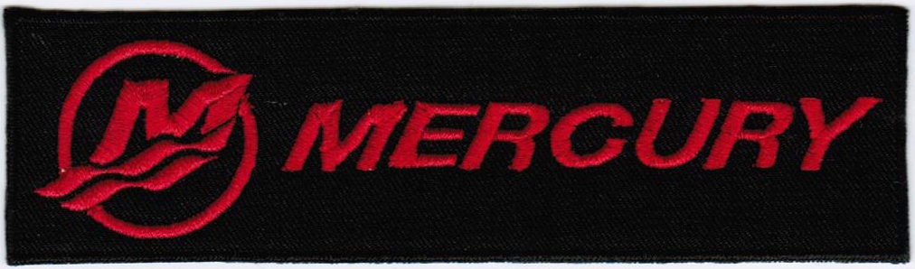 Mercury Marine Fishing Outboards Motor Badge Iron on Embroidered Patch ...