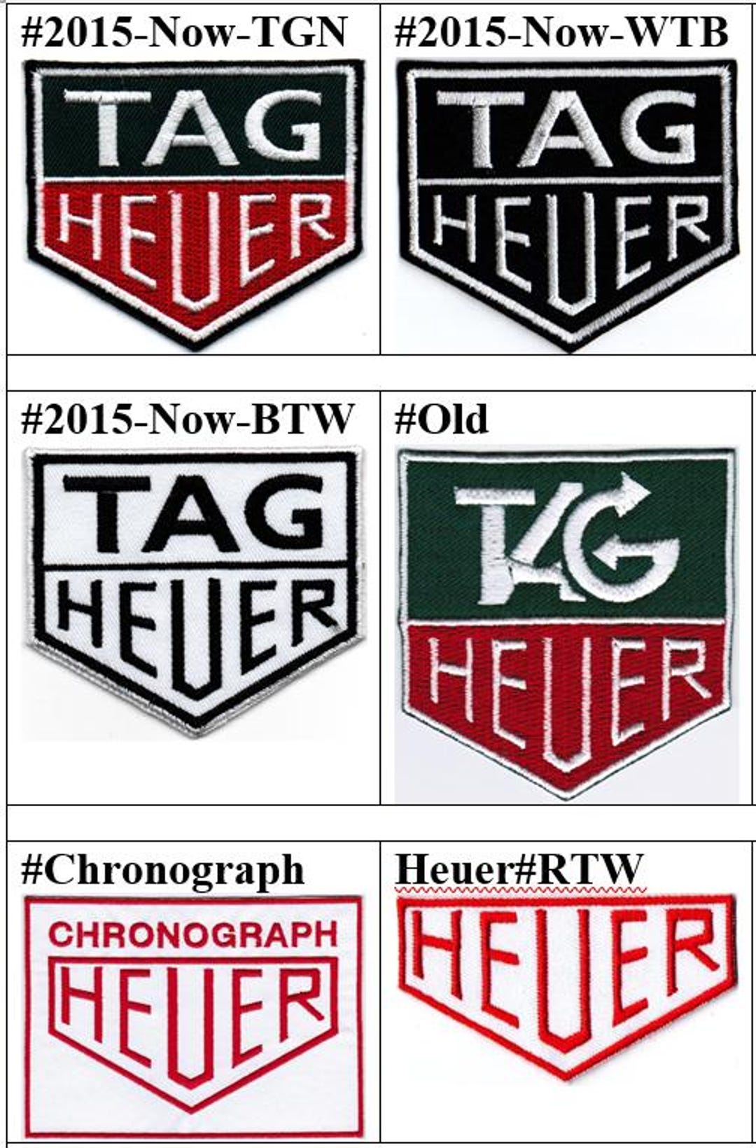 TAG Heuer Chronograph Auto F1 Car Motor Automobile Racing Badge Iron on ...