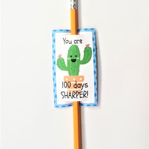 100 Days of School Printable Gift Tag From Teacher, 100 Days Sharper ...