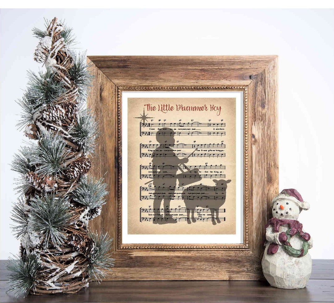 Little Drummer Boy Song, Instant Download, Vintage Digital Christmas ...
