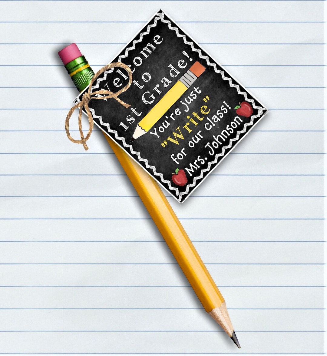 Student Gifts From Teacher, Gift Tag Printable, Pencil Gift Tag ...