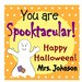 Halloween Printable Gift Tag From Teacher, Personalized Halloween Candy ...
