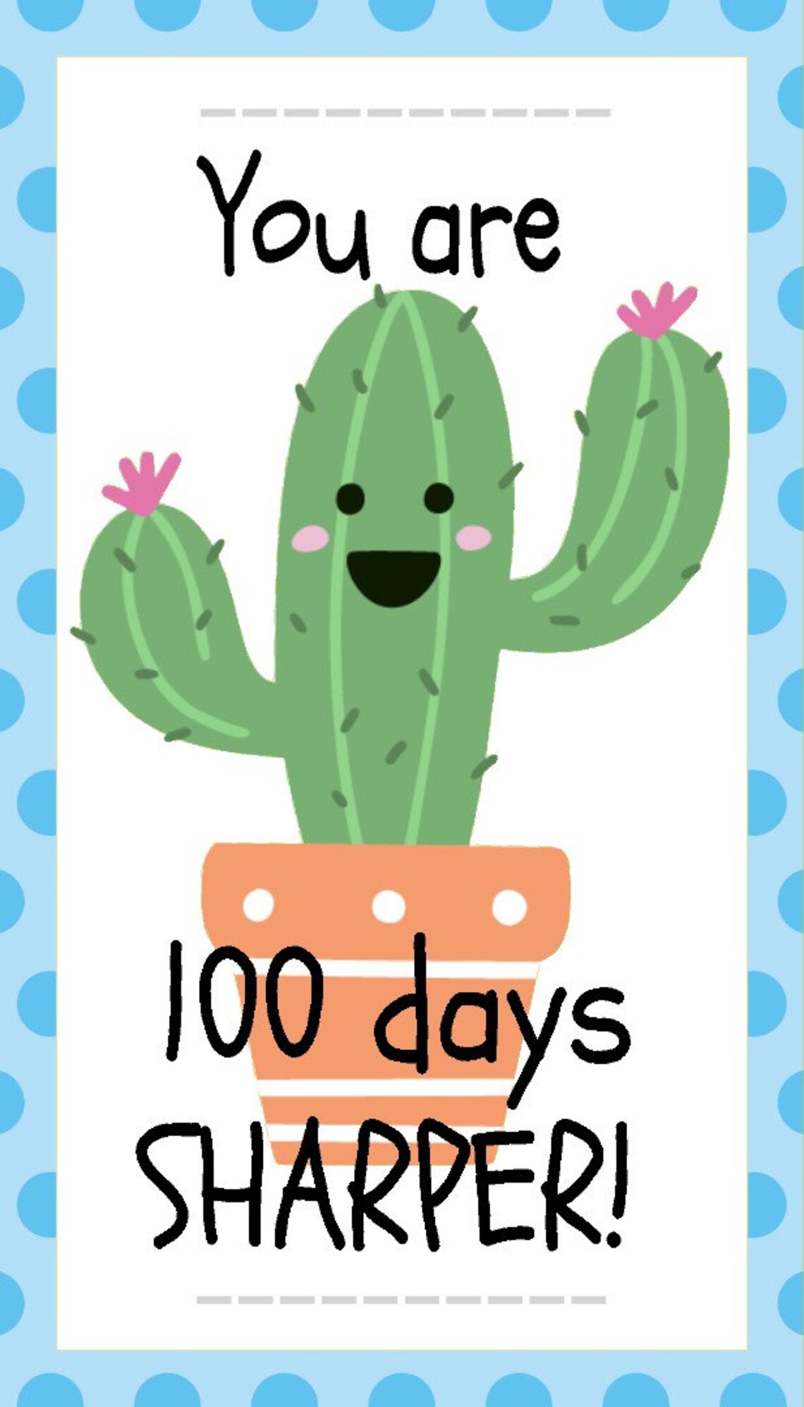 100 Days of School Printable Gift Tag From Teacher, 100 Days Sharper ...