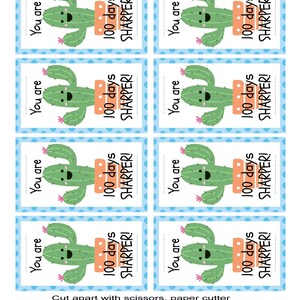 100 Days of School Printable Gift Tag From Teacher, 100 Days Sharper ...