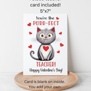 Printable Cat Valentine Cards, Kid's Classroom Valentine's Day Cards ...