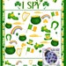 St. Patrick's Day Game, Printable I Spy Cards, St. Patrick's Day ...