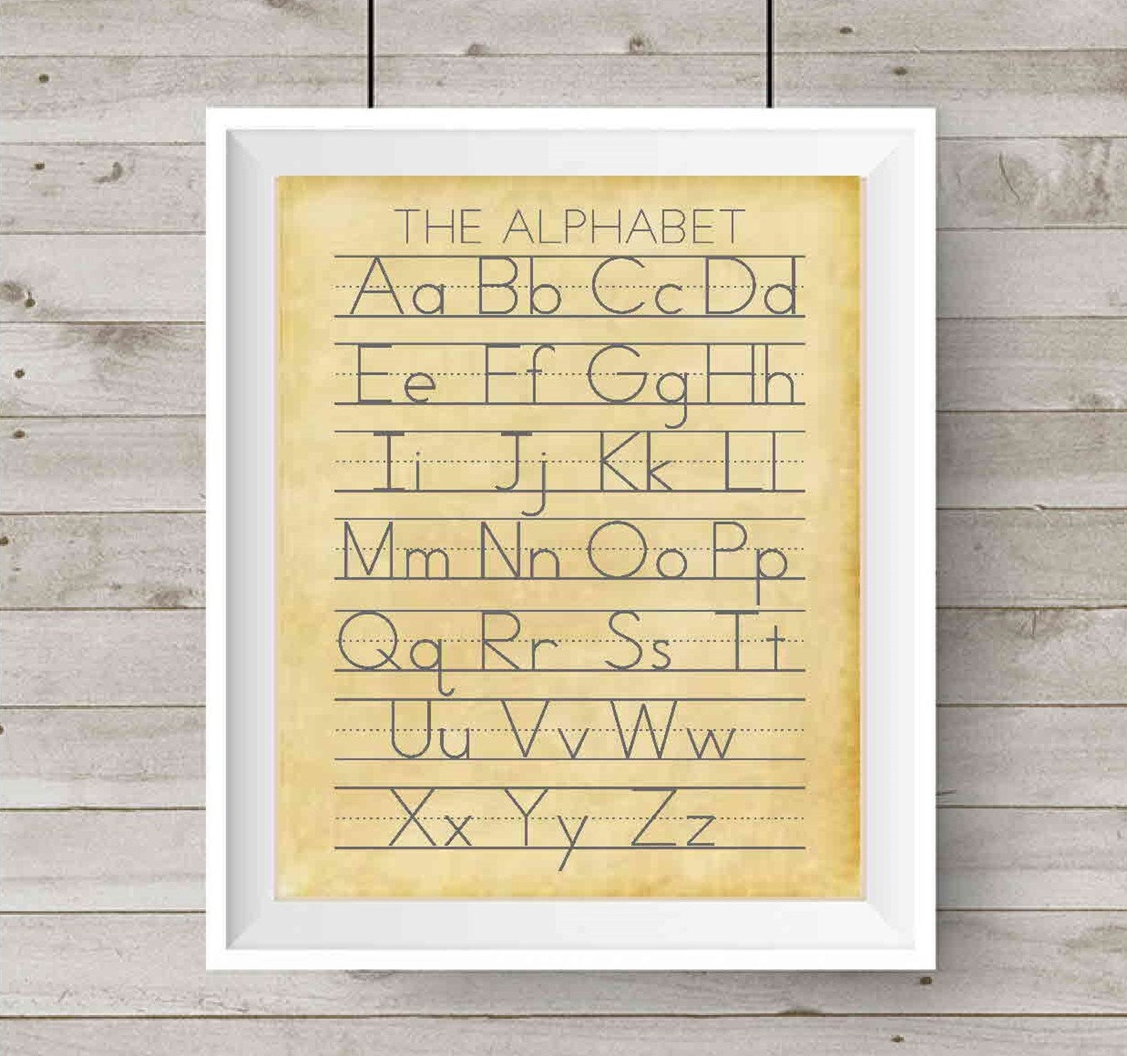 Rustic Alphabet Poster: ABC Classroom Wall Art (digital Download) - Etsy