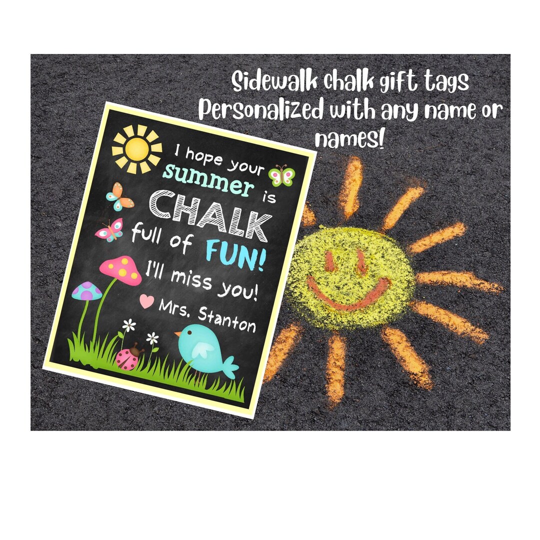 Teacher Gift to Students Chalk Gift Tag Student Gifts From - Etsy