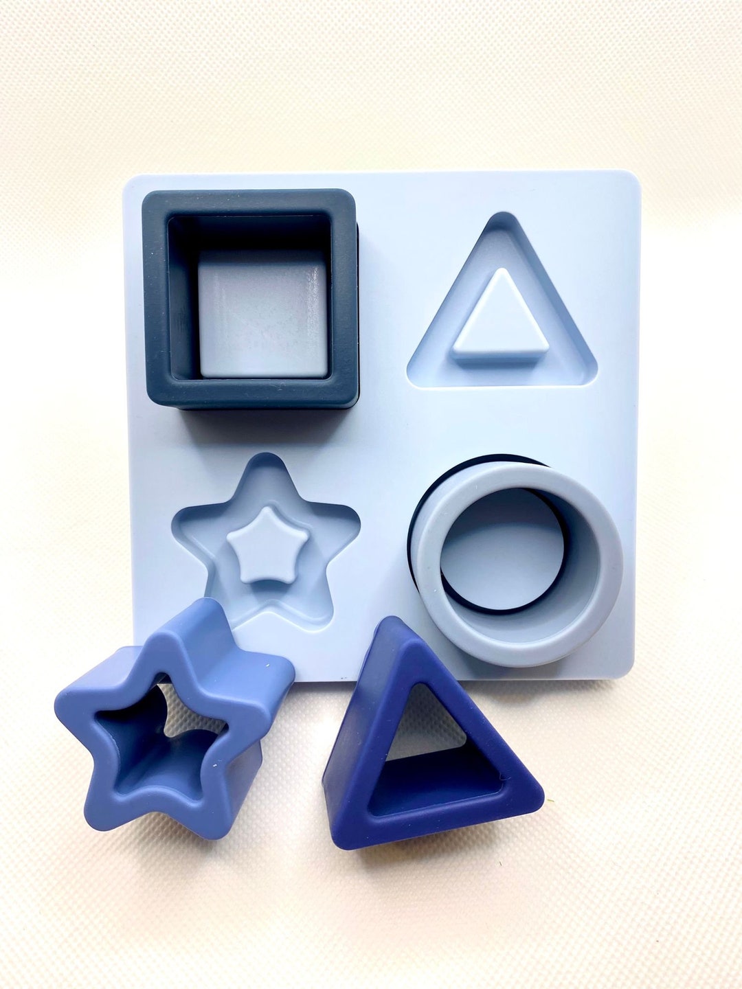 Silicone Shape Sorter/ Puzzle - Shapes Puzzle - Montessori Toys - Etsy