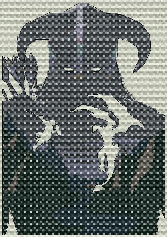 Skyrim Minimalism Cross Stitch Poster Pattern PDF - Etsy