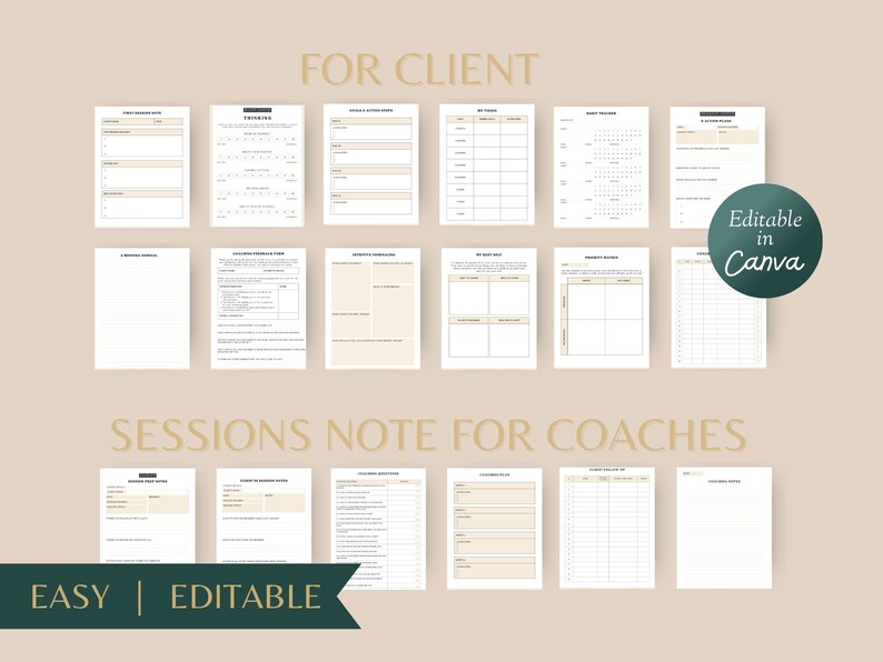 Coaching Session Worksheets |coaching Toolkit |coaching Worksheet ...