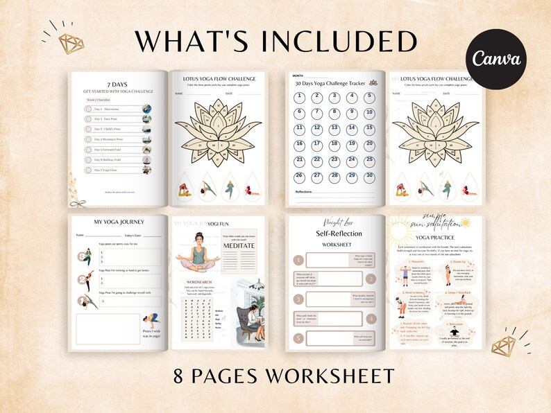 Yoga for Beginners Done for You Worksheet, Coaching Program for Health ...