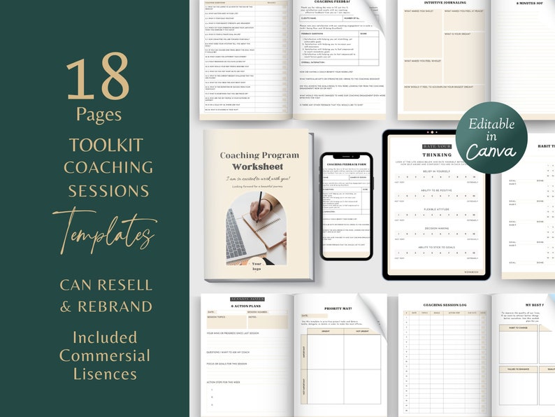 Coaching Session Worksheets |coaching Toolkit |coaching Worksheet ...