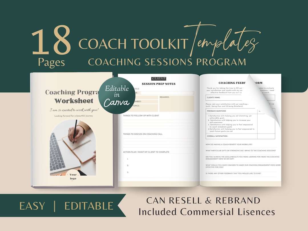 Coaching Session Worksheets |coaching Toolkit |coaching Worksheet ...
