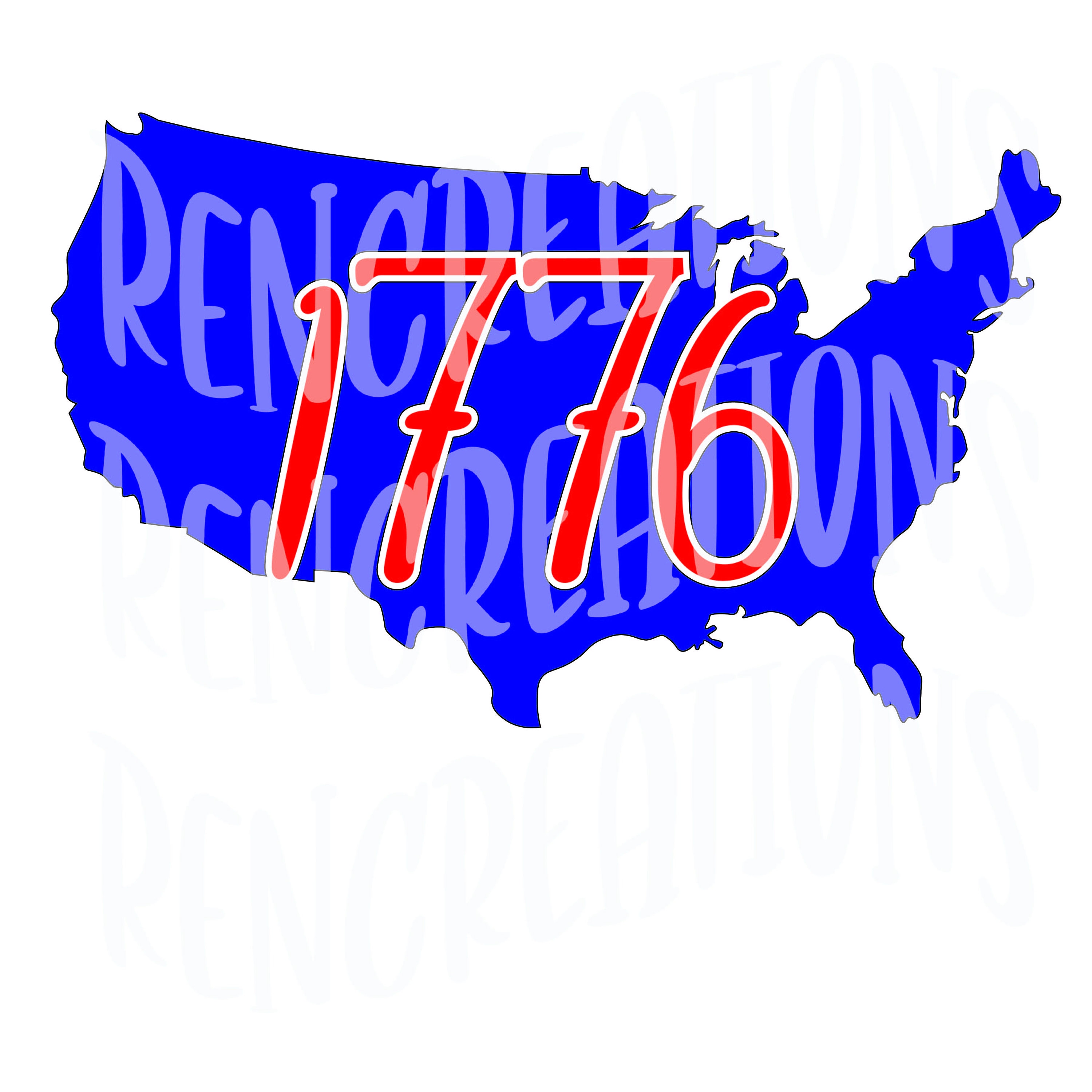 USA 1776 Cut File Svg - Etsy