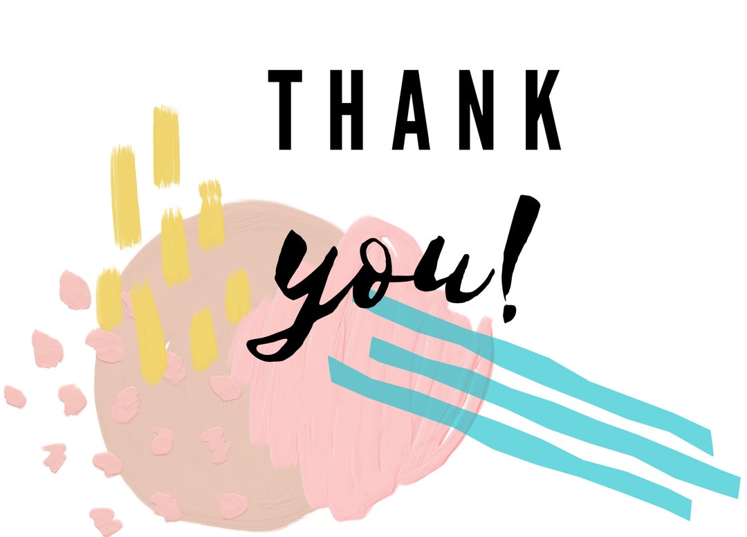 Abstract Thank You Card - Etsy