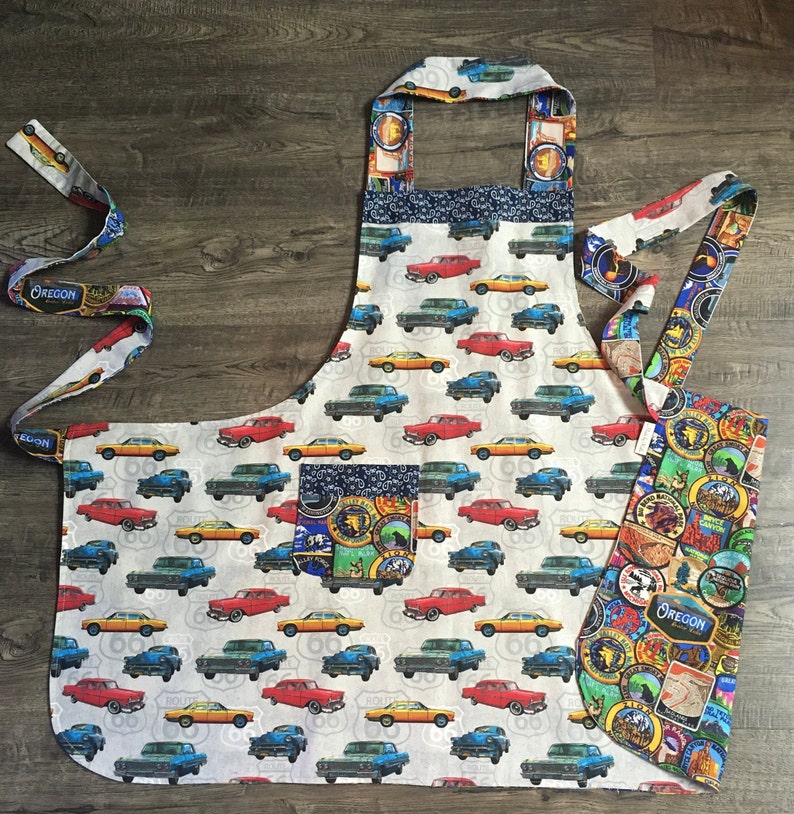 Car Apron, Reversible Apron, Road Trip, Route 66, National Parks ...