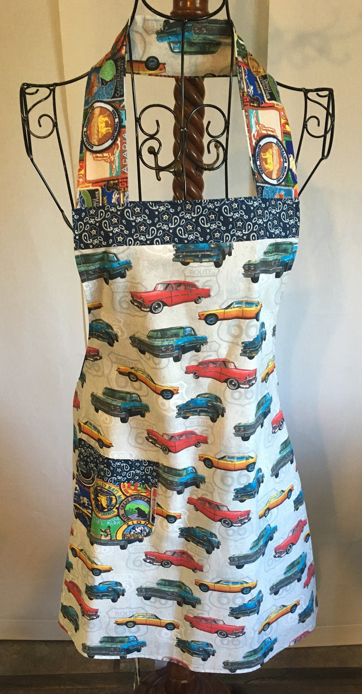 Car Apron, Reversible Apron, Road Trip, Route 66, National Parks ...