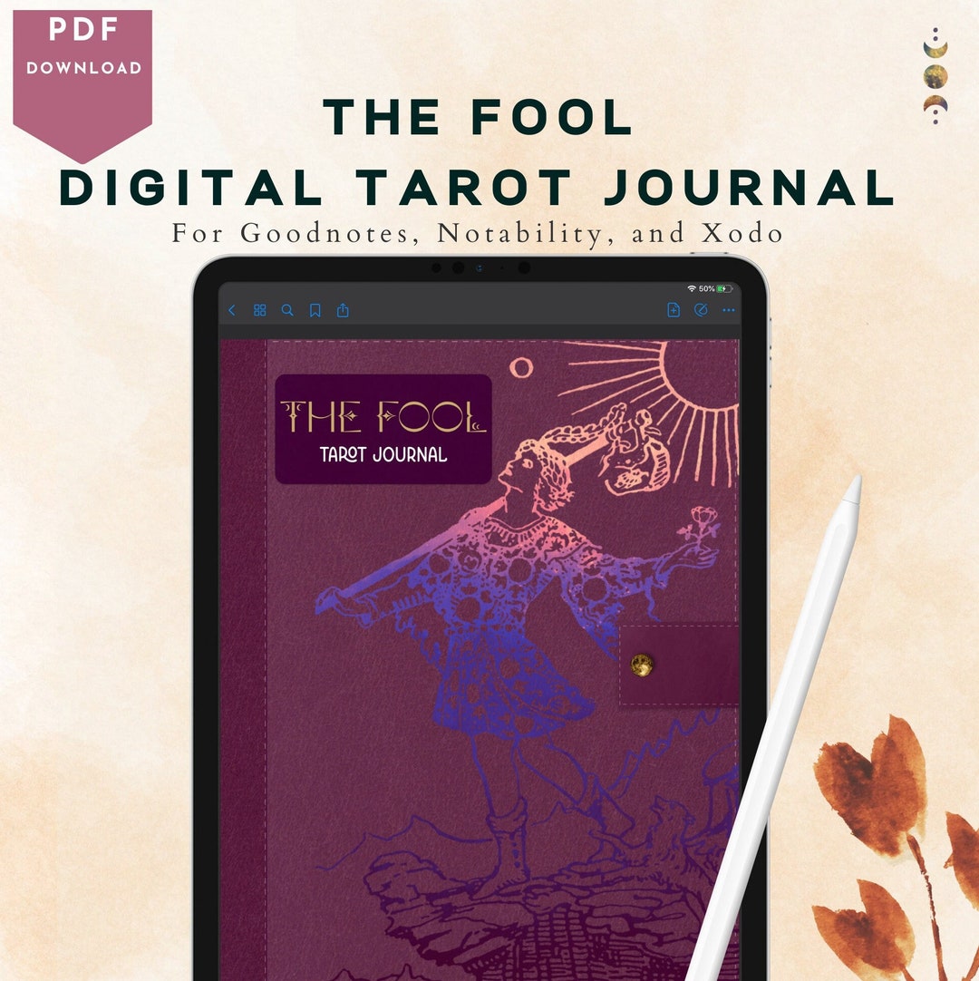 Digital Tarot Journal, Major Arcana, the Fool Tarot Card Journal - Etsy