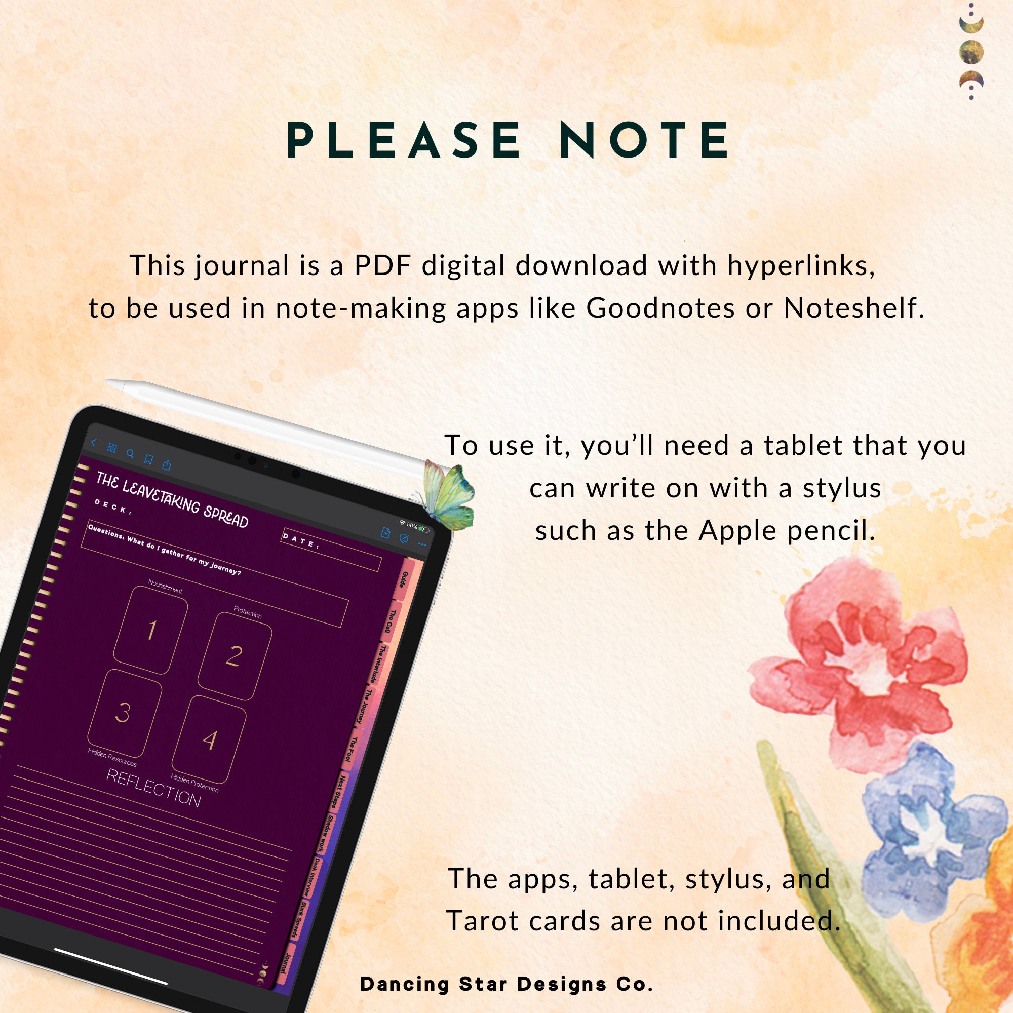 Digital Tarot Journal, Major Arcana, the Fool Tarot Card Journal - Etsy