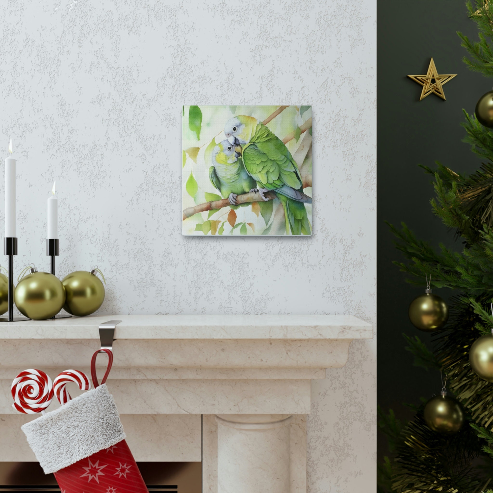Mama und Baby Quaker Monk Papagei Canvas Gallery Wraps - Etsy.de