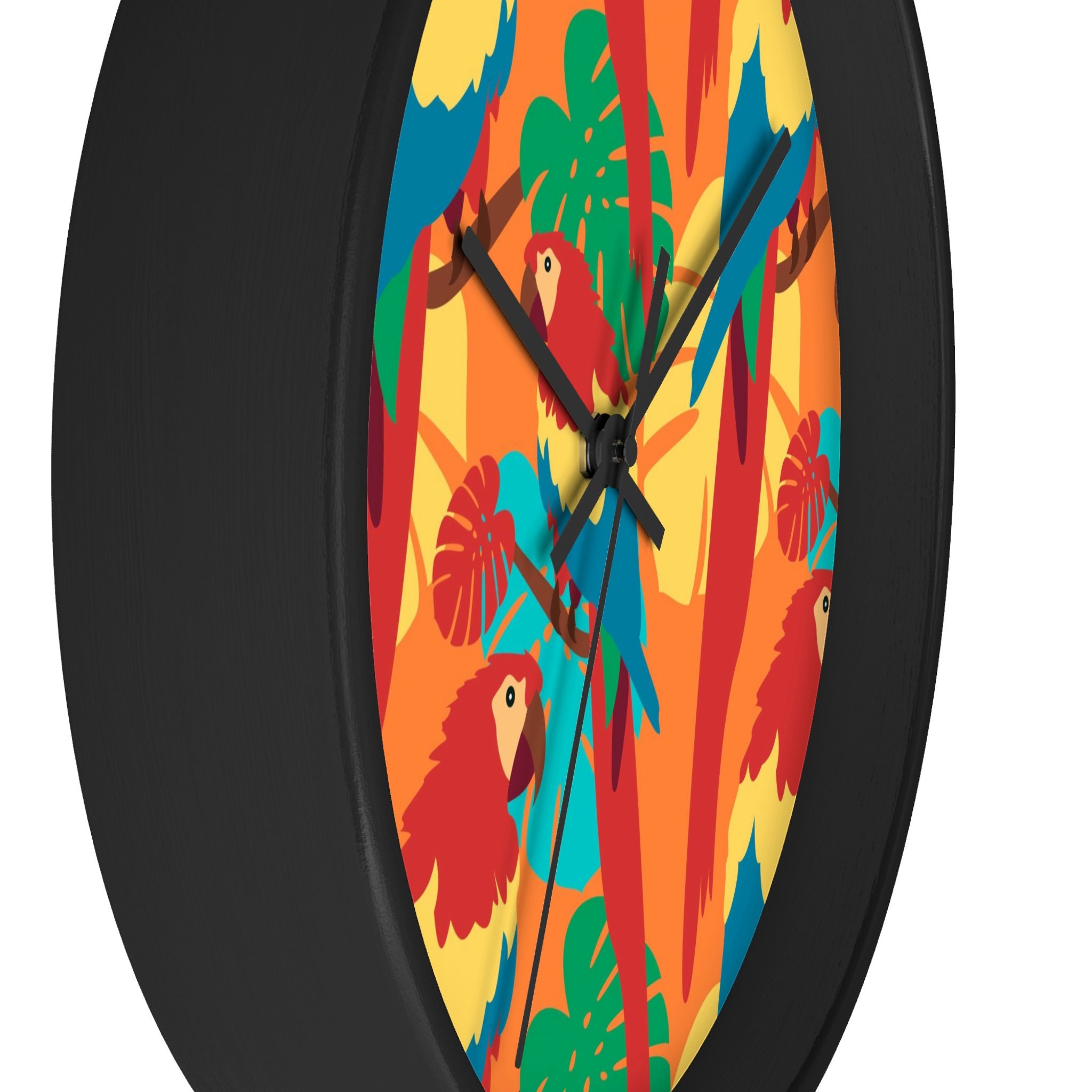 Scarlet Macaw Parrot Wall Clock - Etsy