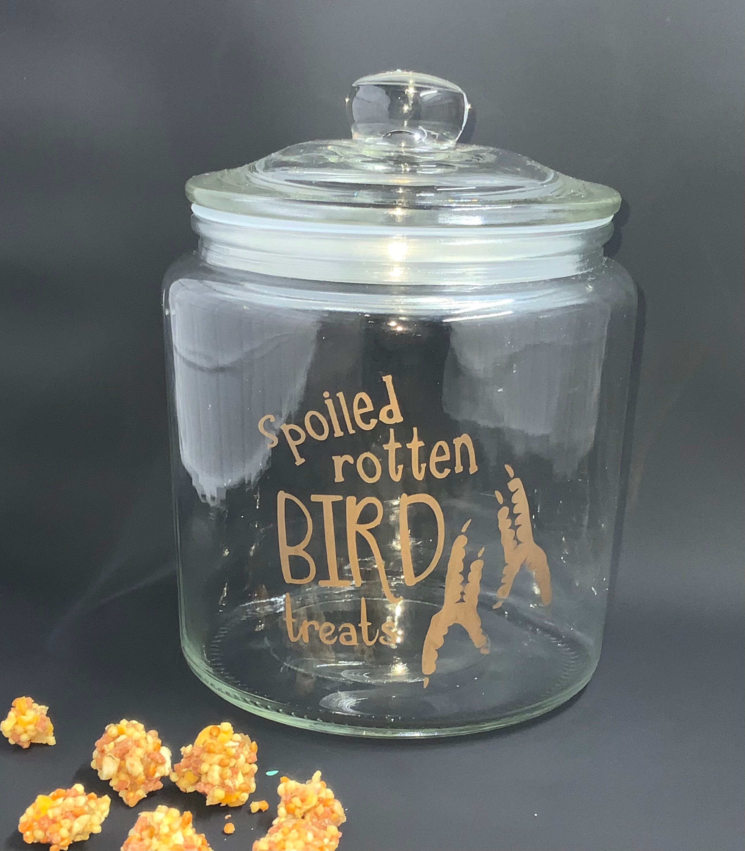 Spoiled Bird Glass Treat Jar - Etsy
