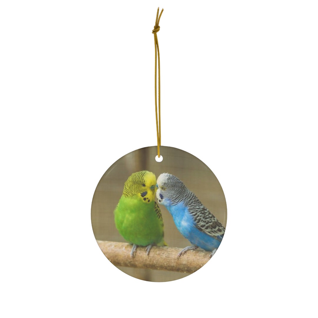 Budgie Parakeets Ceramic Ornament - Etsy