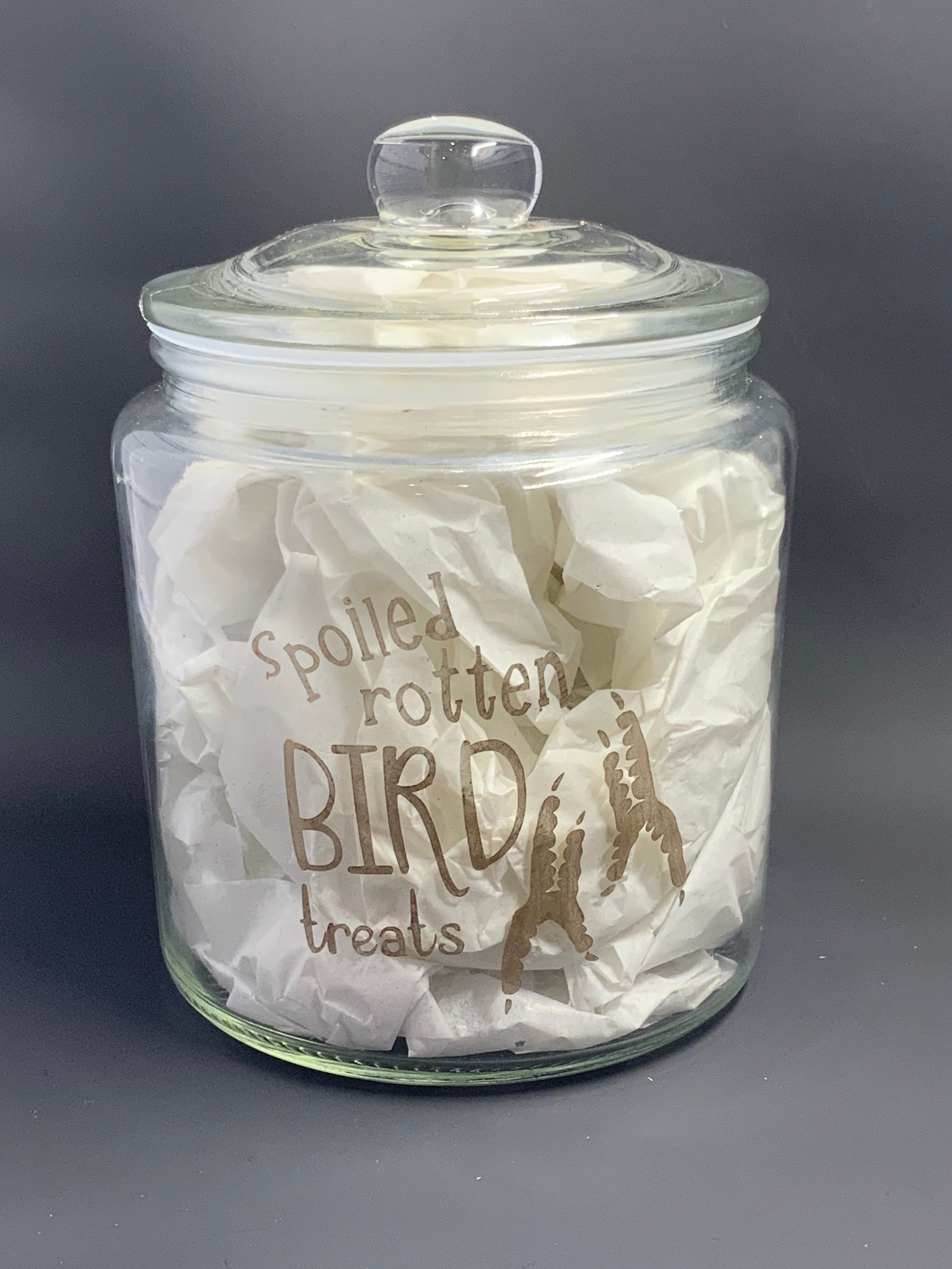 Spoiled Bird Glass Treat Jar - Etsy